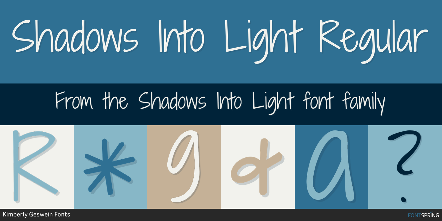 Fonts similar to Shadows Into Light