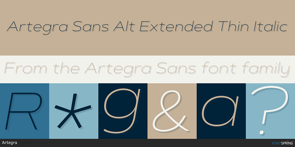 Artegra Sans Extended Thin + Regular + Bold + Blac Font