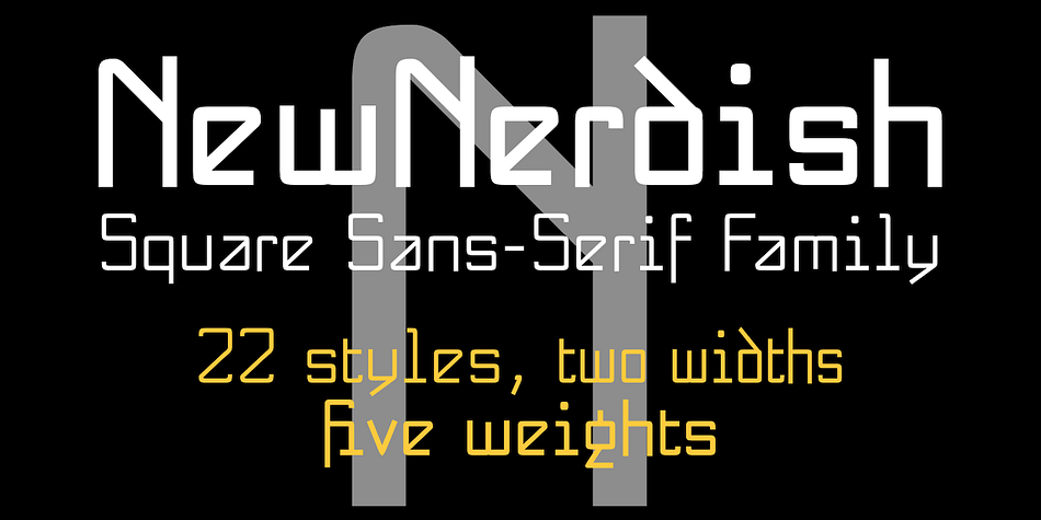 New Nerdish Condensed SemiBold Font