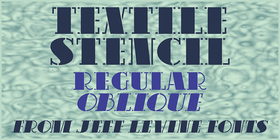 Textile Stencil JNL Font