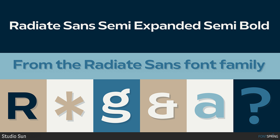 Radiate Sans Semi Expanded Semi Bold Font