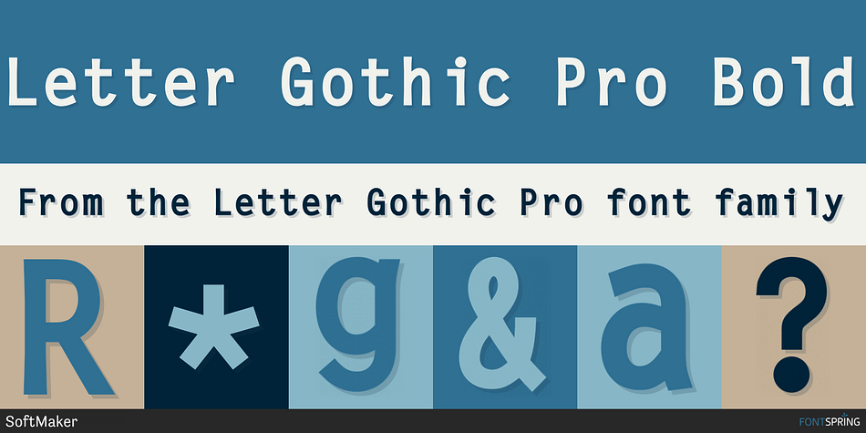 Letter Gothic Pro Bold Font