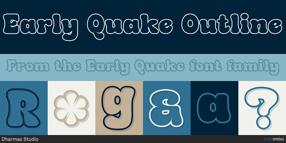 Early Quake Outline Font