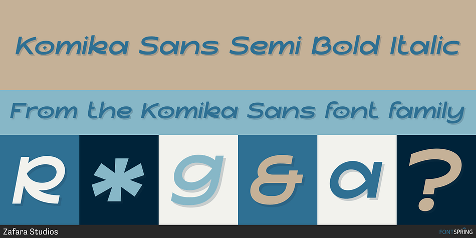Komika Sans Semi Bold Italic Font