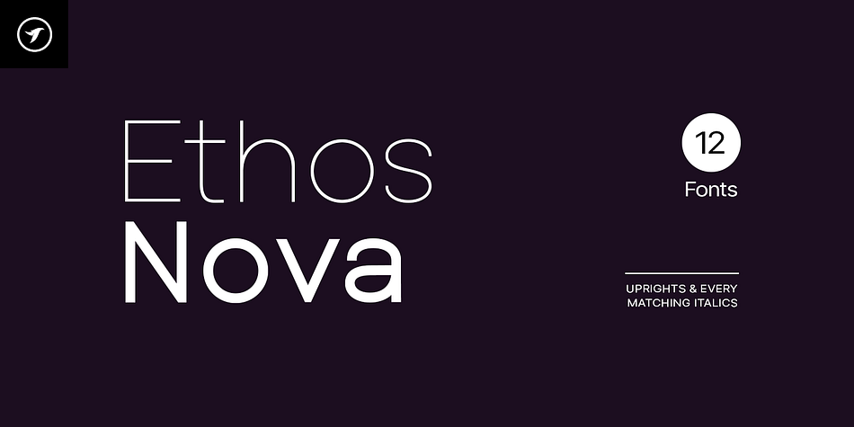 ETHOS NOVA Thin Font