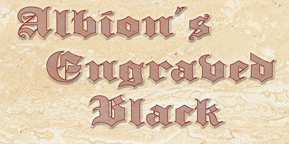 Albion's Engraved Black Font