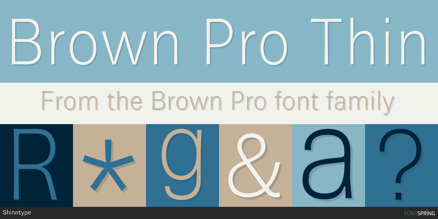 Fonts similar to Brown Pro