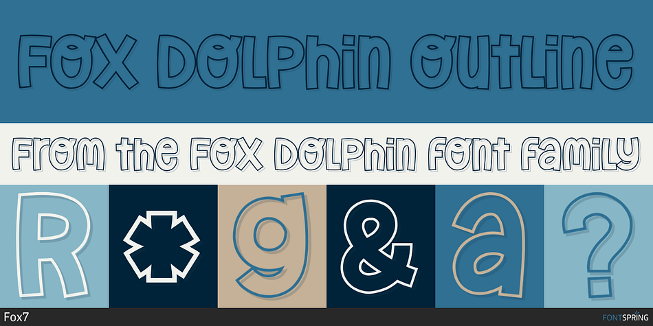Fox Dolphin Outline Font