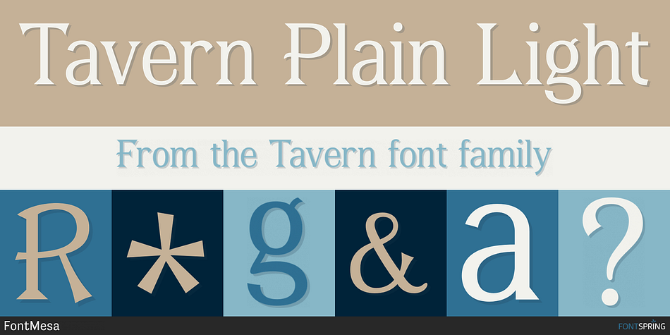 Tavern Plain Light Font