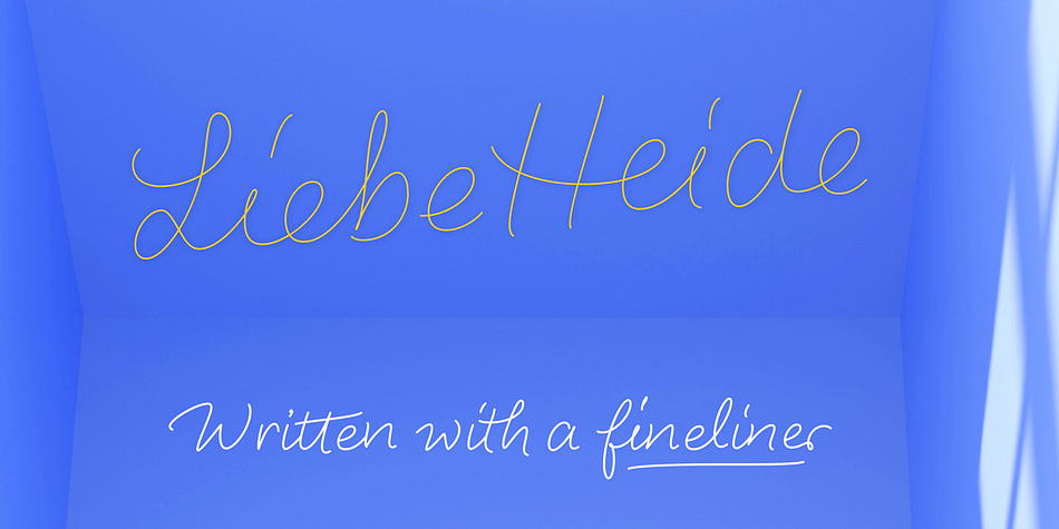 LiebeHeide Fineliner Medium Font