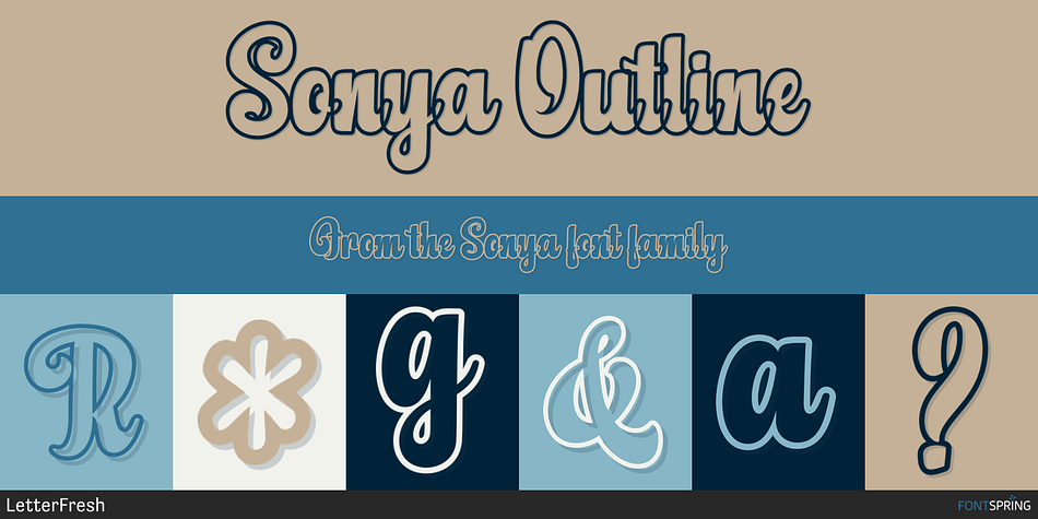 Sonya Outline Font