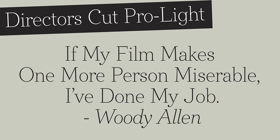 Directors Cut Pro Font