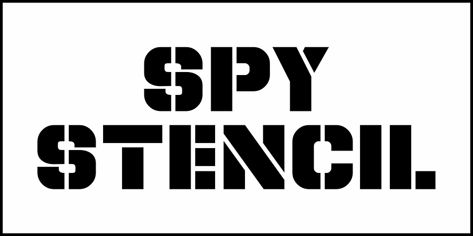 Spy Stencil JNL Font