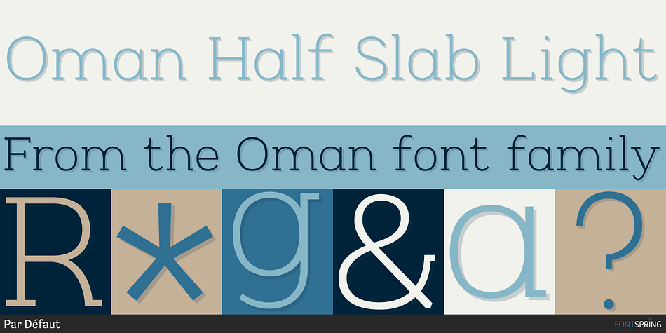 Oman Half Slab Light Font