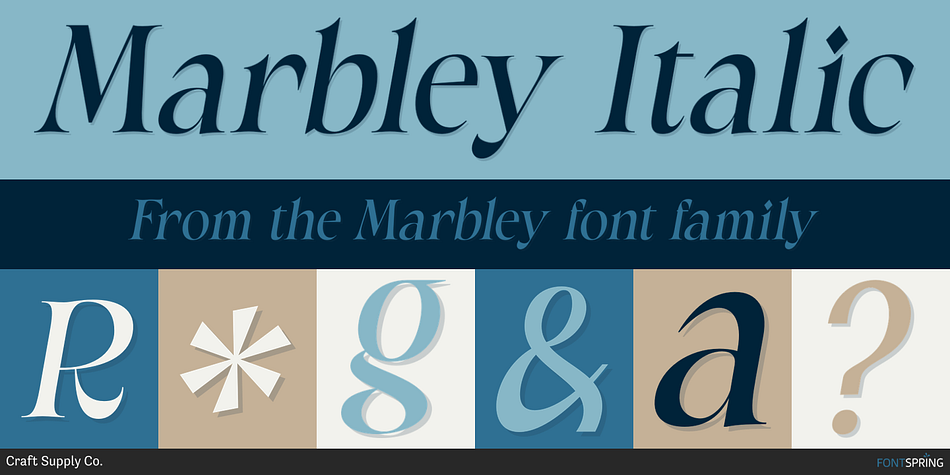 Marbley Italic Font