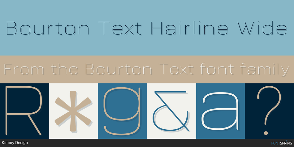Bourton Text Hairline Wide Font