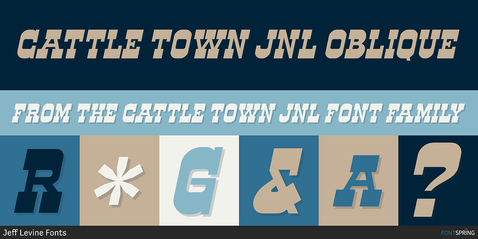 Cattle Town JNL Oblique Font