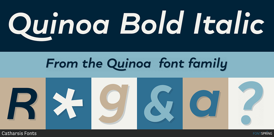 Quinoa Regular + Bold Collection by Catharsis Fonts