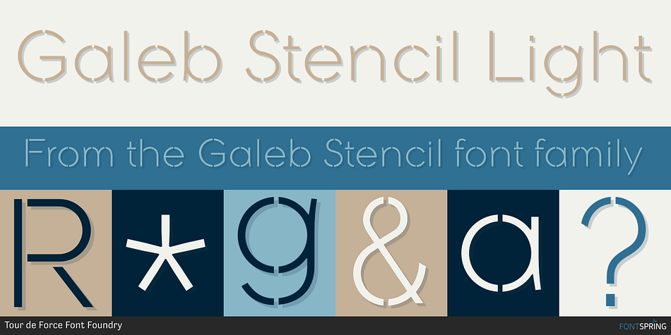 Galeb Stencil Light Font