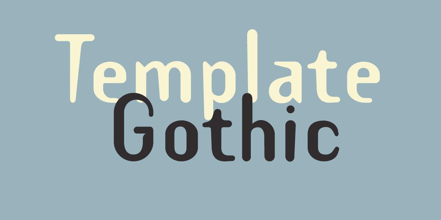 Template Gothic Font
