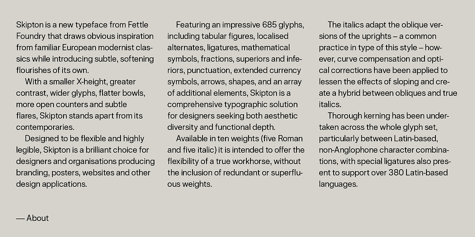 Skipton Font