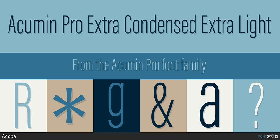 Acumin Pro Extra Condensed Font
