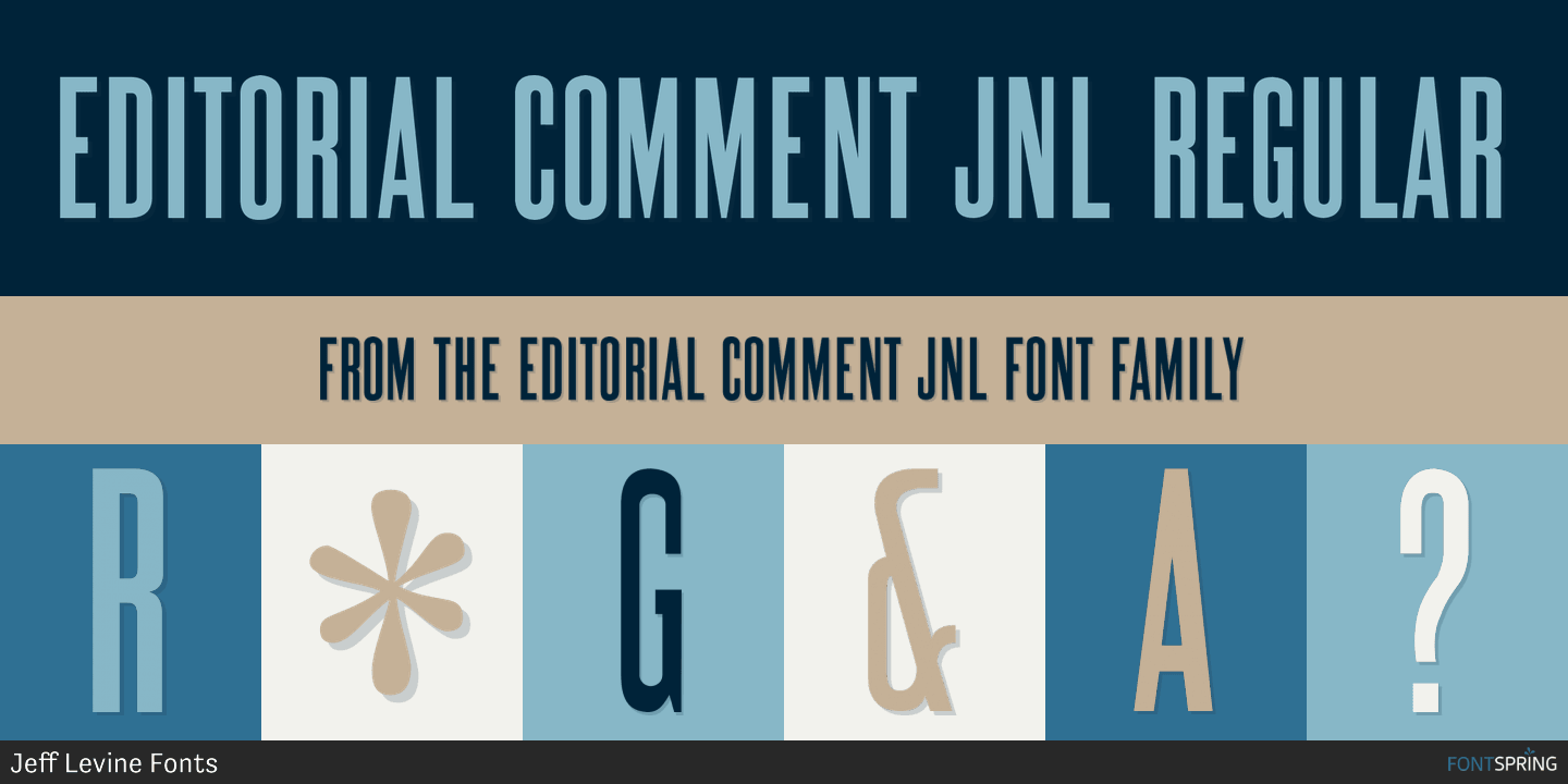 Editorial Comment JNL Font