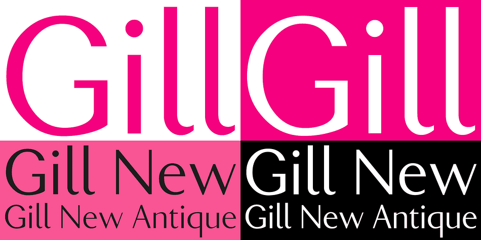 Gill New Antique Font
