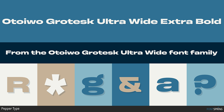 Otoiwo Grotesk Ultra Wide Extra Bold Font