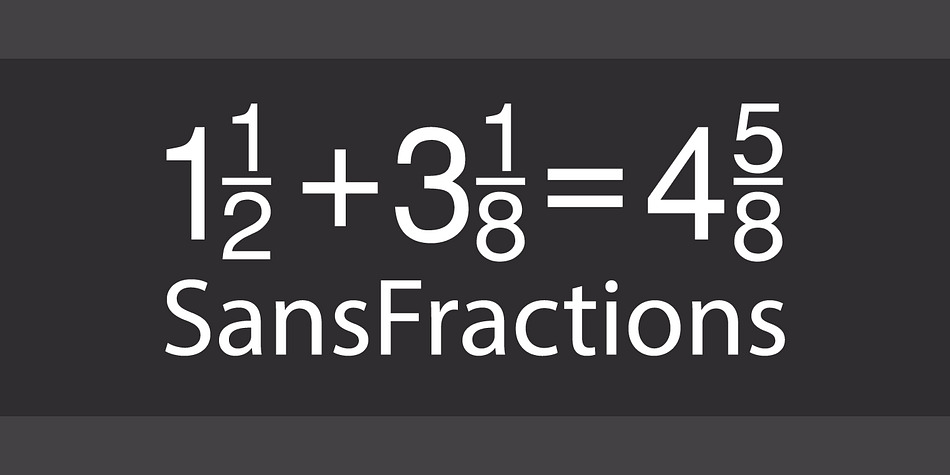 Fractions Font