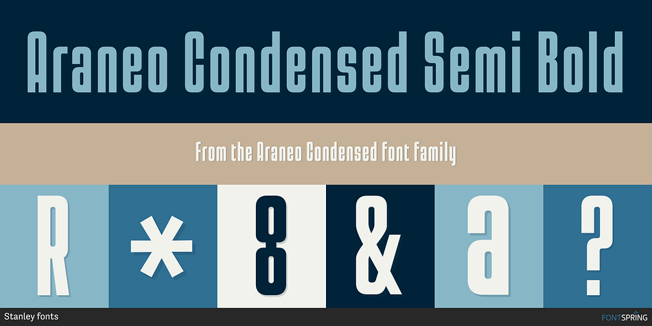 Araneo Condensed Semi Bold Font