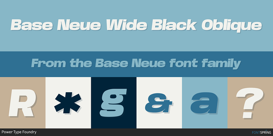 Base Neue Wide Black Oblique Font