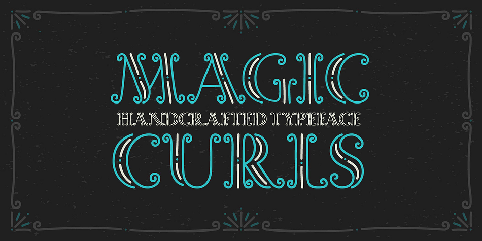 Magic Curls Inline Regular Font