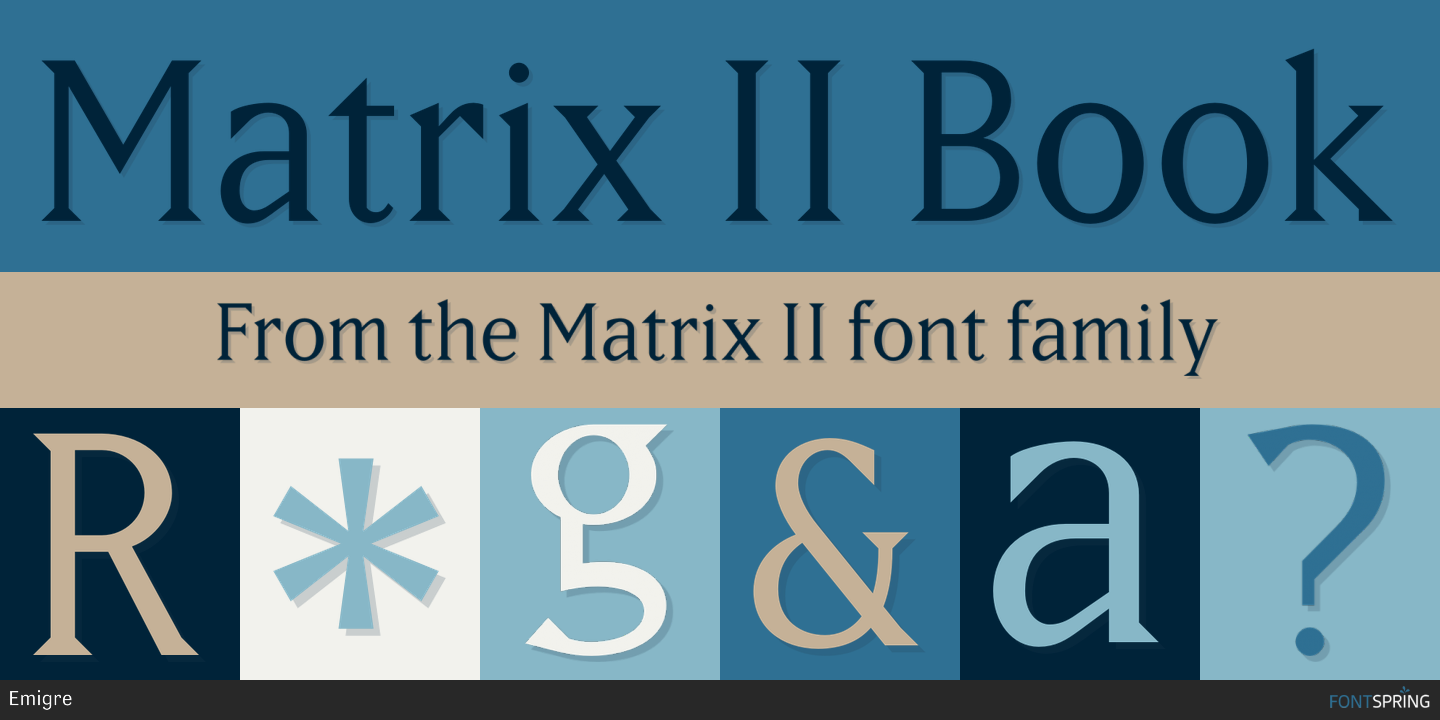 Matrix II Book Font