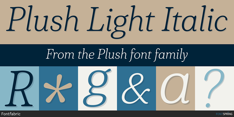 Plush Light Italic Font