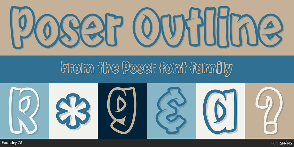Poser Outline Font