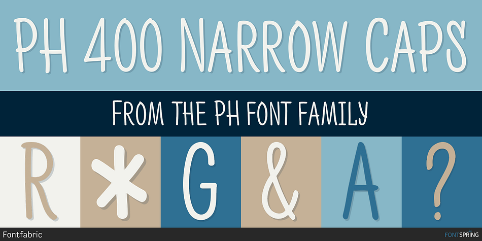 PH 400 Narrow Caps Font