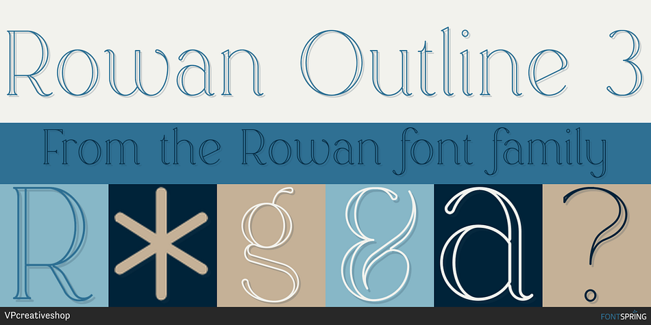 Rowan Outline 3 Font