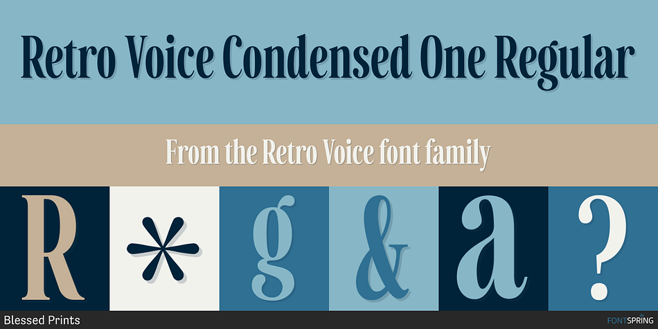 Retro Voice Condensed One Regular Font