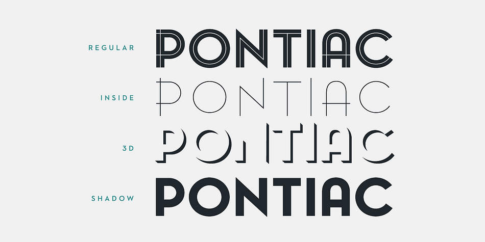 Pontiac Inline Font