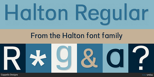 Fonts similar to Halton
