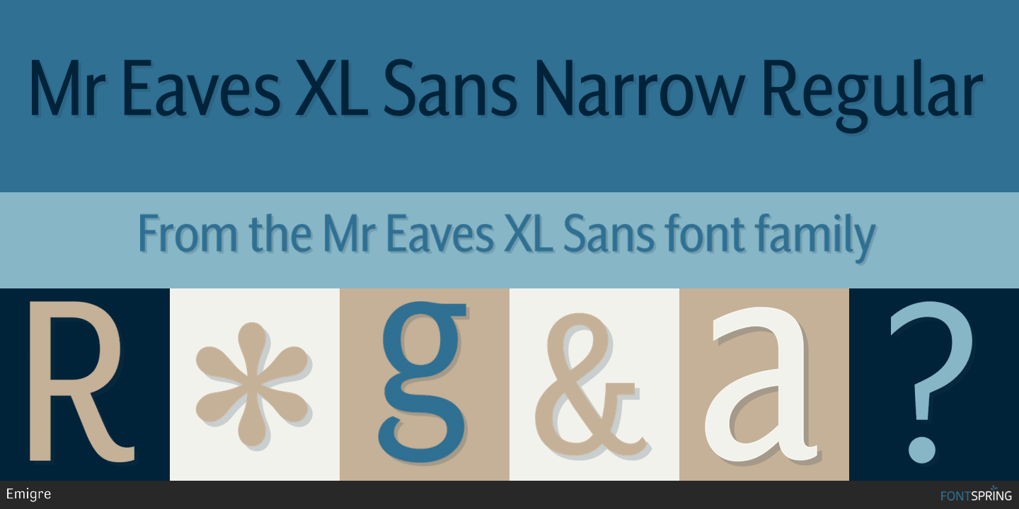 Mr Eaves XL Sans Narrow Regular Font