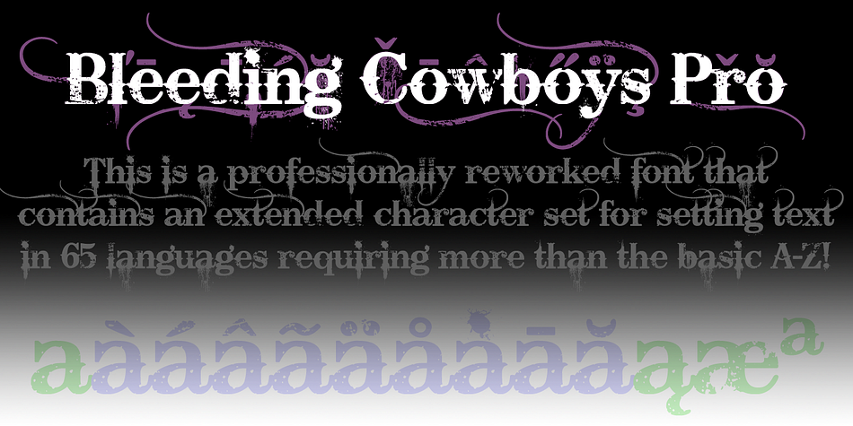 Bleeding Cowboys Pro Font