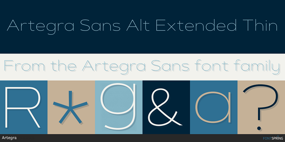 Artegra Sans Extended Thin + Regular + Bold + Blac Font