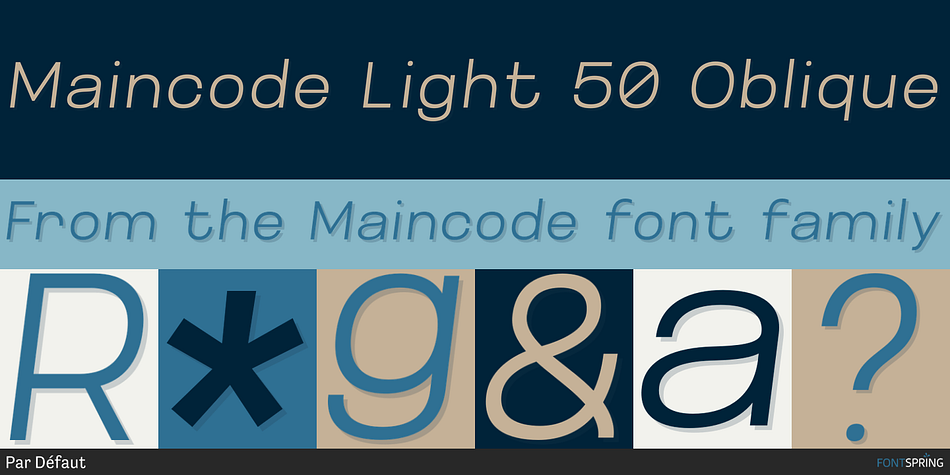 Maincode Light 50 Oblique Font