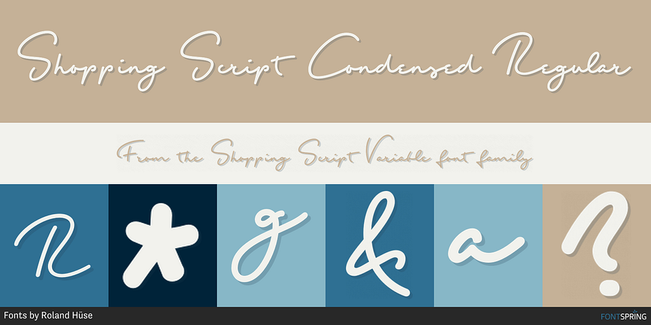 Shopping Script Condensed Regular Font