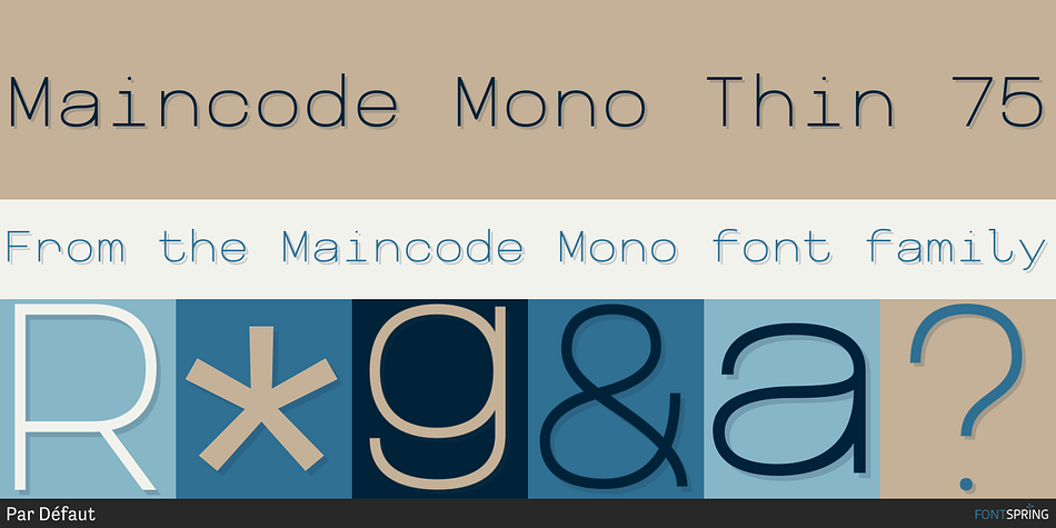 Maincode Mono Thin 75 Font