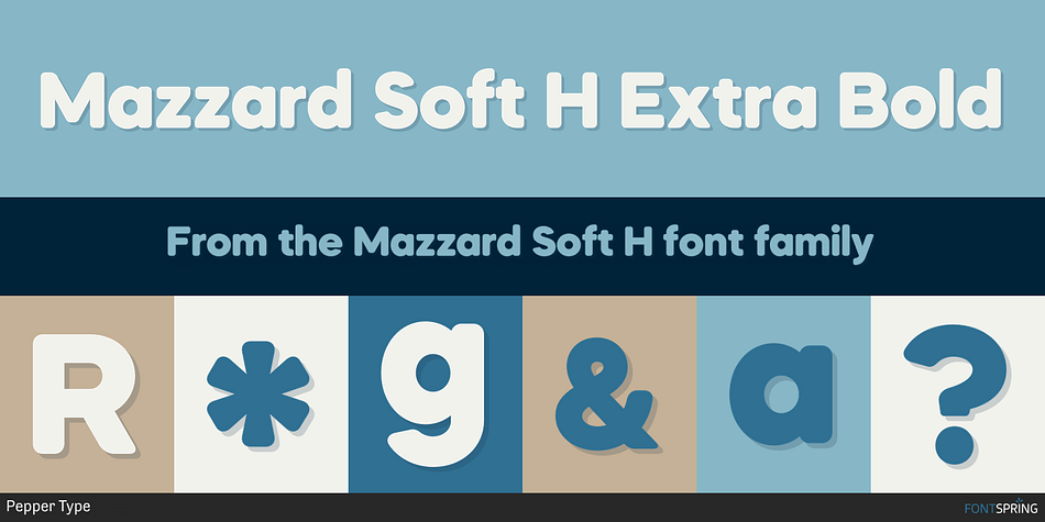 Mazzard Soft H Extra Bold Font