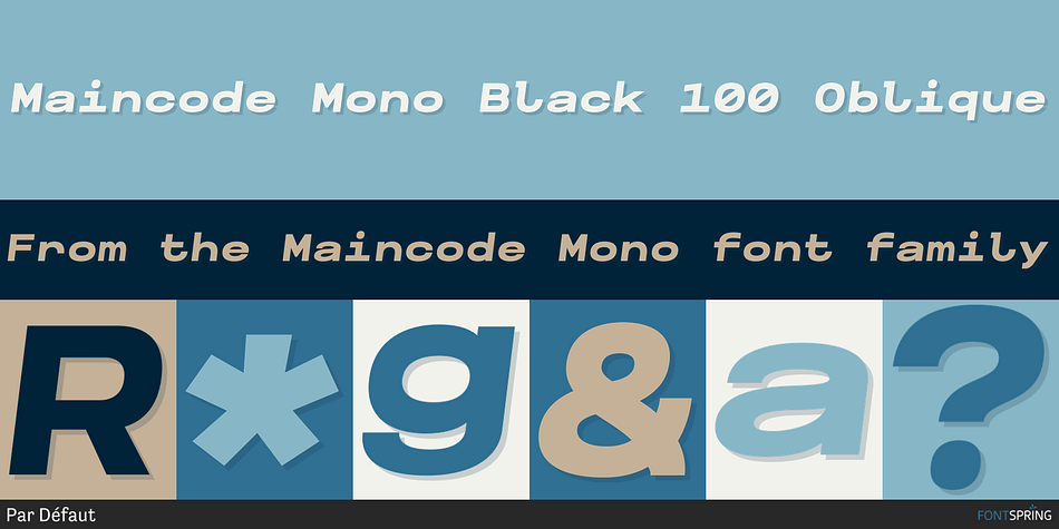 Maincode Mono Black 100 Oblique Font