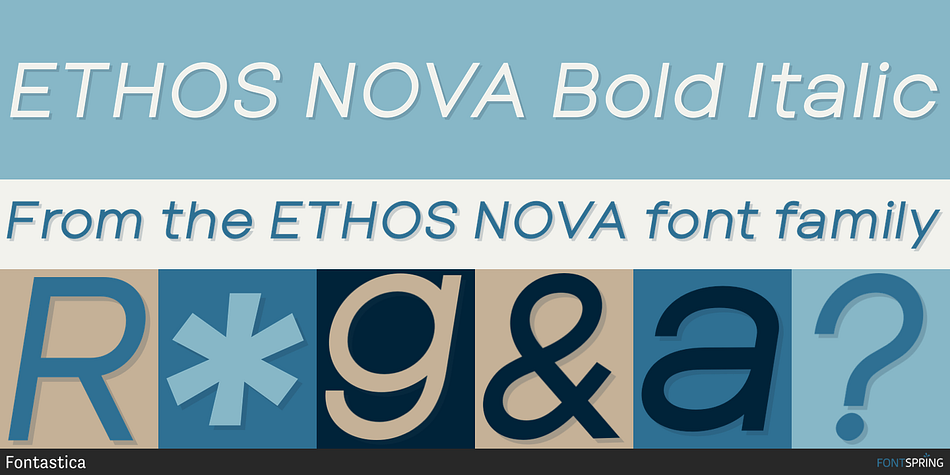 ETHOS NOVA Bold Italic Font